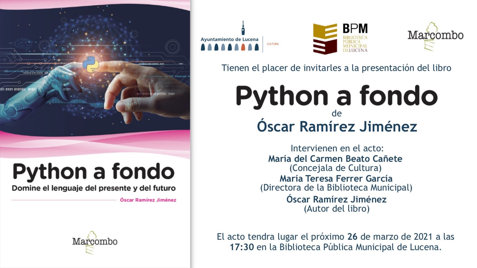 Presentación de Python a fondo en Lucena - El Pythonista